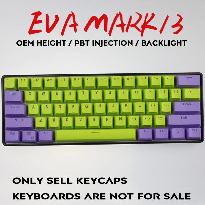 GPlanet เซ็ตปุ่มคีย์แคป 104 คีย์ PBT Backlight Keycaps ไฟลอด สำหรับคีย์ ...