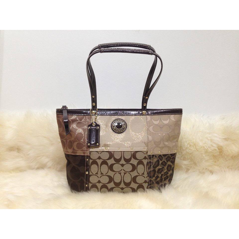 Impcoachza พร้อมส่ง กระเป๋าสะพาย รุ่น Coach Signature Brown MultiColor ...