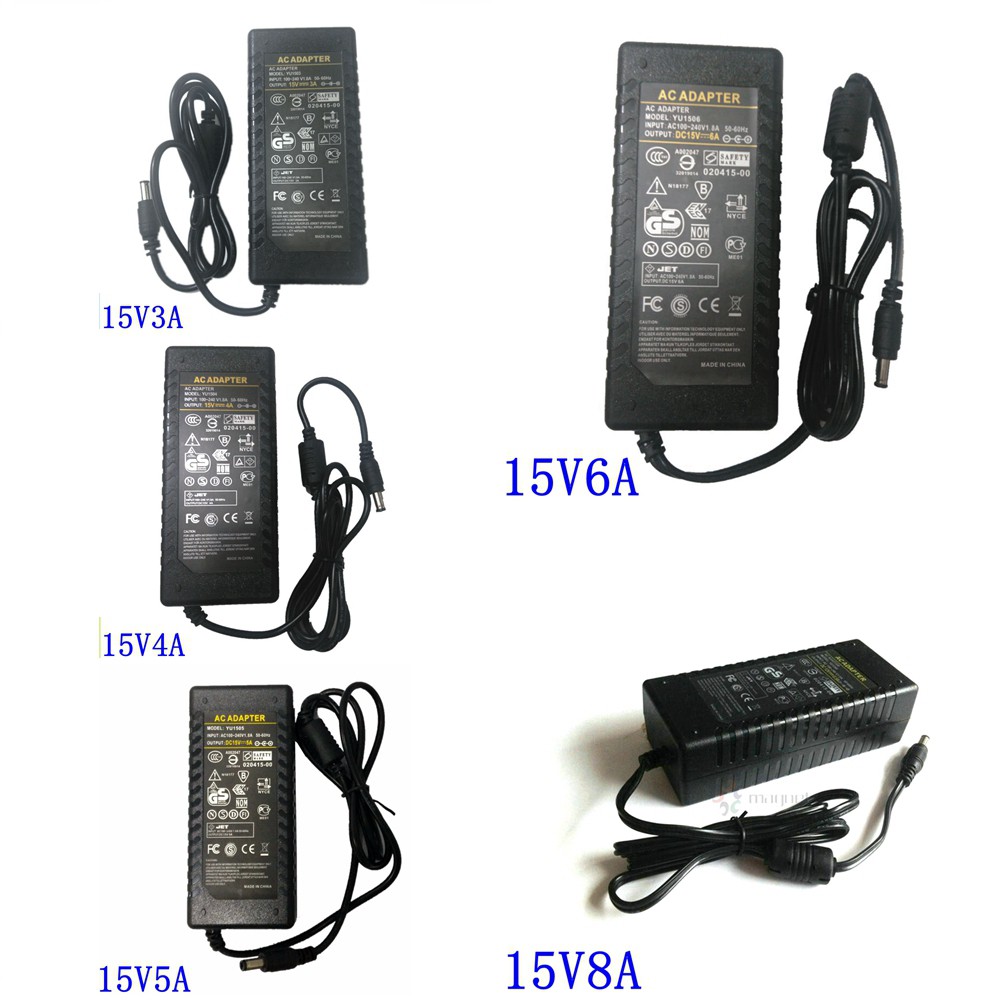 15V Switching Power Supply อะแดปเตอร์ AC DC 15V 3A 4A 5A 6A 8A 45W 60W ...