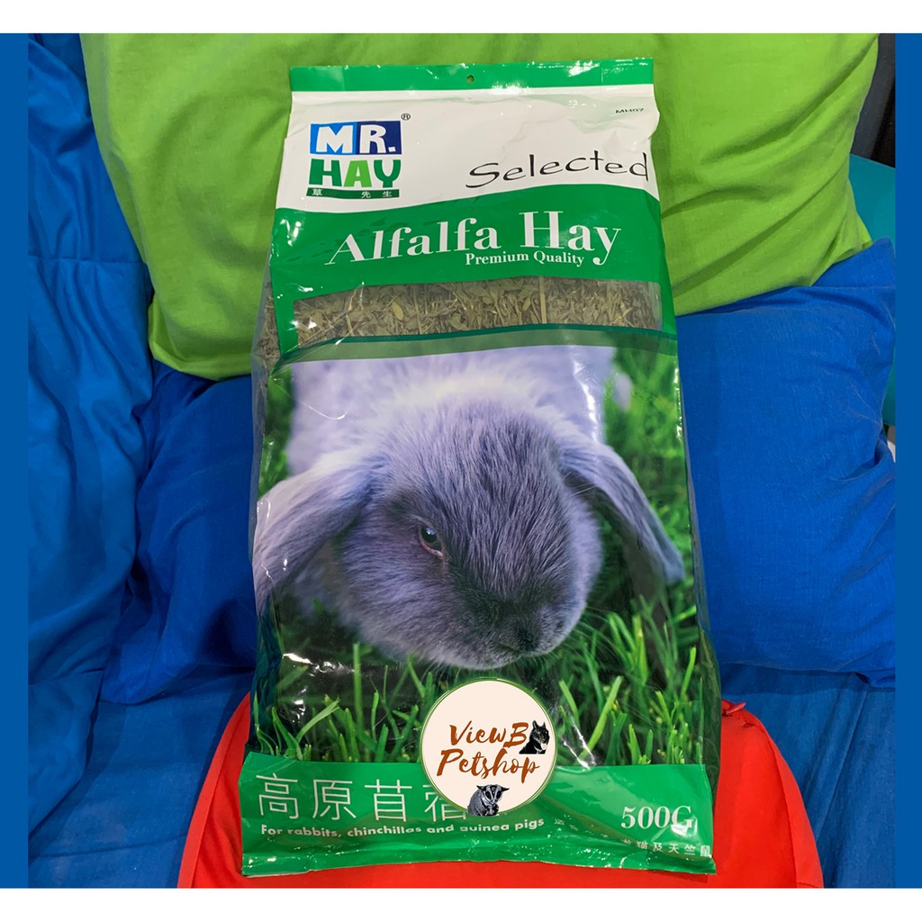 [Mr.Hay] หญ้าอัลฟาฟ่าคัดพิเศษ มิสเตอร์เฮย์ 500 กรัม สำหรับกระต่ายและหนู ...