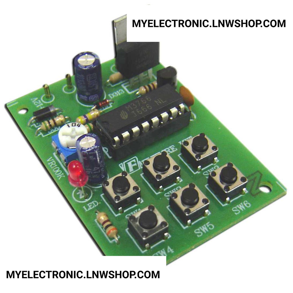 FUTUREKIT FA281 วงจร ไซเรน6เสียง6สวิตซ์ กำลังสูง ชุด ประกอบลงปริ้นแล้ว โครงงาน อิเล็กทรอนิกส์ ...