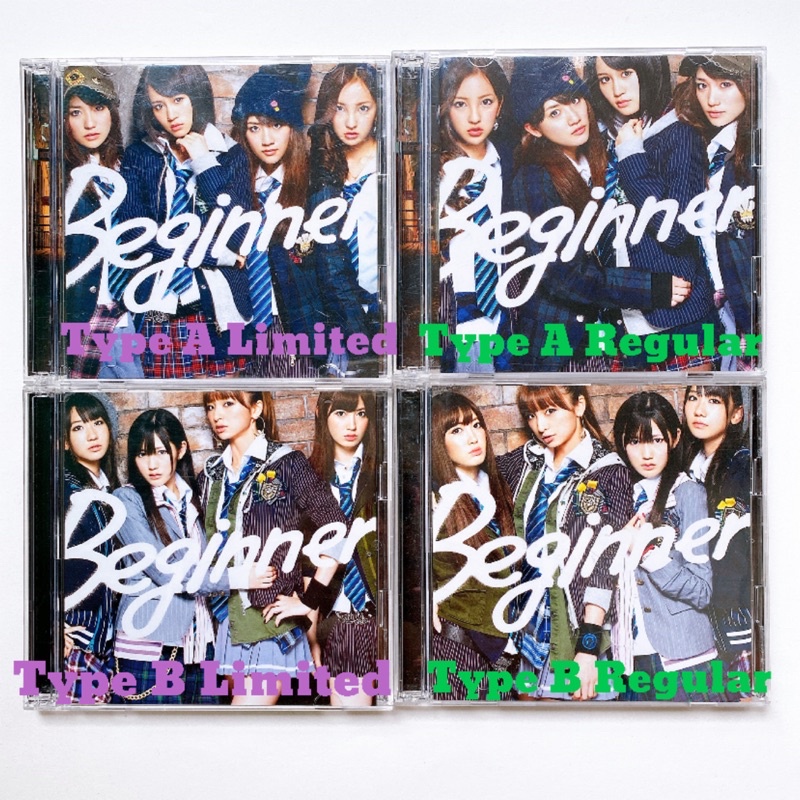AKB48 CD + DVD Single Beginner Limited & Regular type 🍮🍪 | Shopee Thailand
