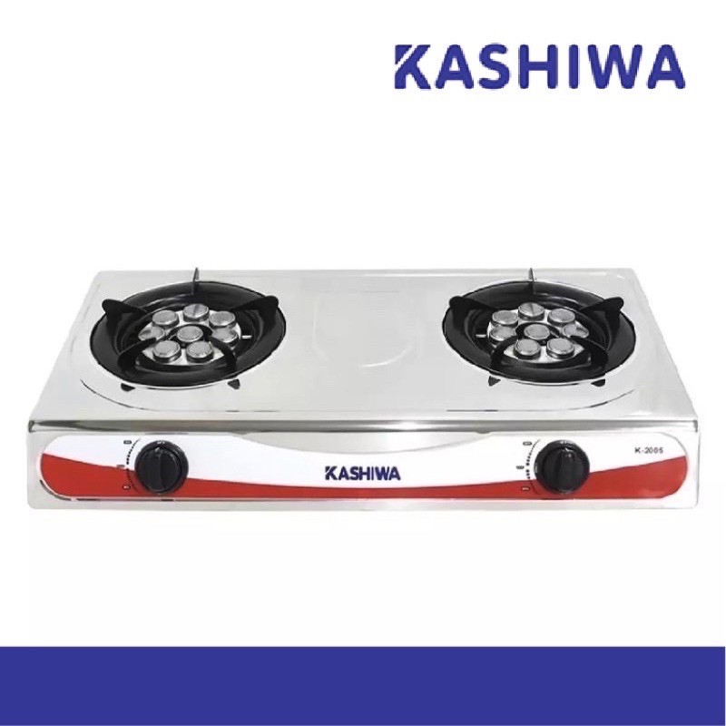 KASHIWA เตาแก๊สหัวคู่หน้าสแตนเลส รุ่น K-2100 หัวคู่อินฟาเรด K-2007 และ หัวคู่เทอร์โบ K-2004 / K ...