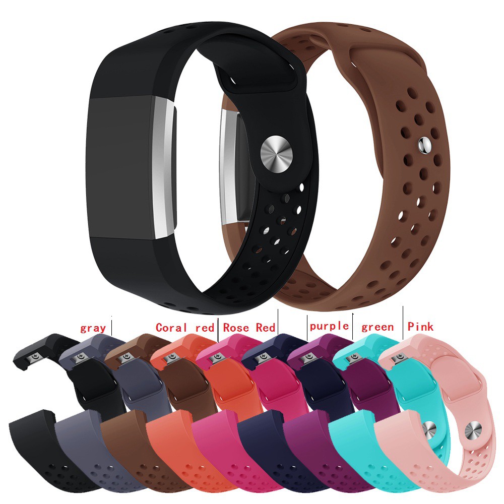 สายนาฬิกาข้อมือซิลิโคนสำหรับ Fitbit Charge 2 Watch | Shopee Thailand
