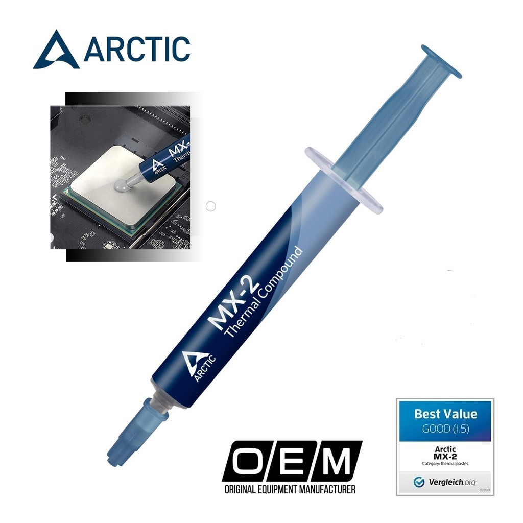 ARCTIC MX-2 Thermal Compound Paste, Carbon Based High Performance,4 ...
