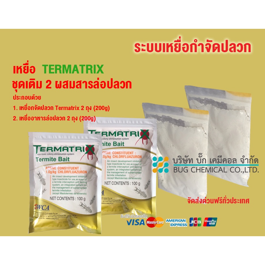 เหยื่อกำจัดปลวก TERMATRIX ชุดเติม 2 ถุง สารดึงดูดปลวก 2 ถุง เหยื่อกำจัดปลวก เหยื่อปลวก อาหารปลวก ...