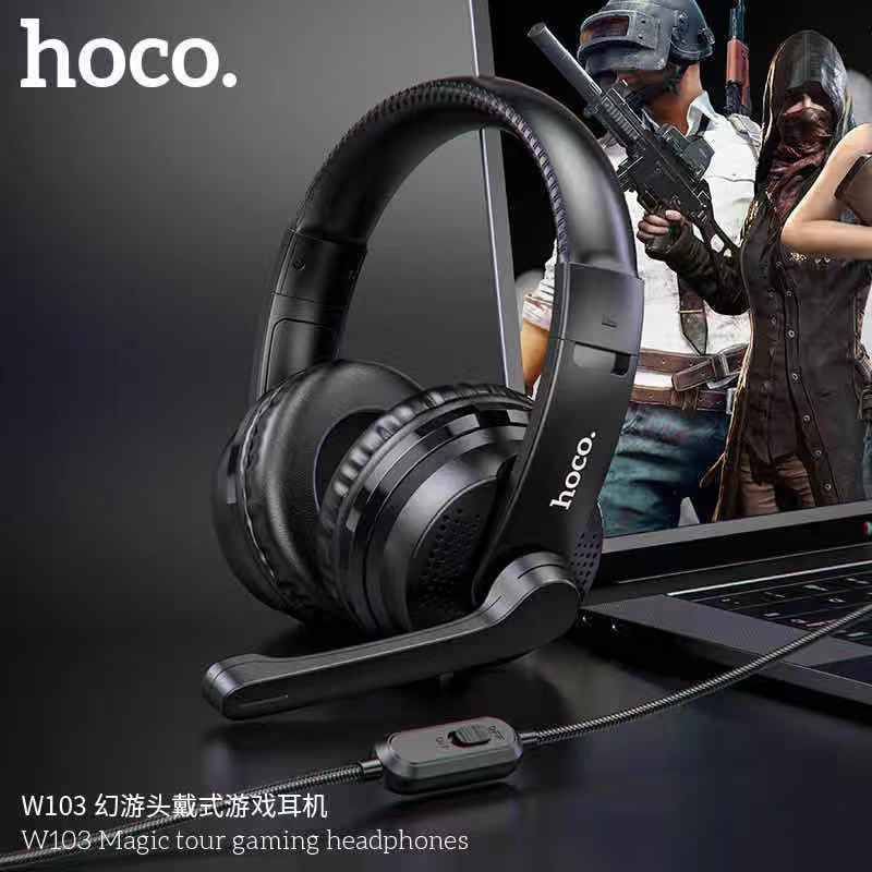 Hoco W103 W104 Gaming Headphones หูฟังครอบหู มีไมค์ ฟังเพลงได้ คุย ...