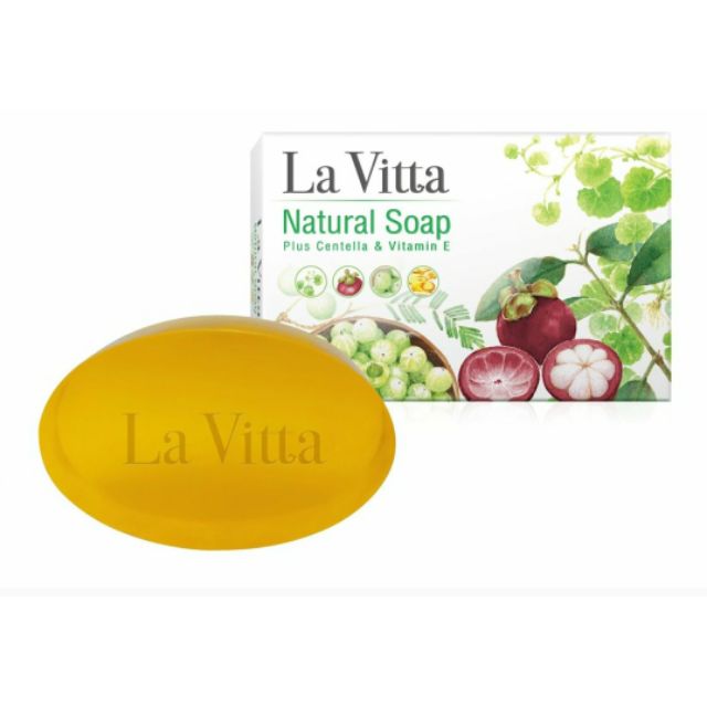 สบู่ทำความสะอาดผิวหน้า LA VITTA NATURAL SOAP PLUS CENTELLA AND VITAMIN ...