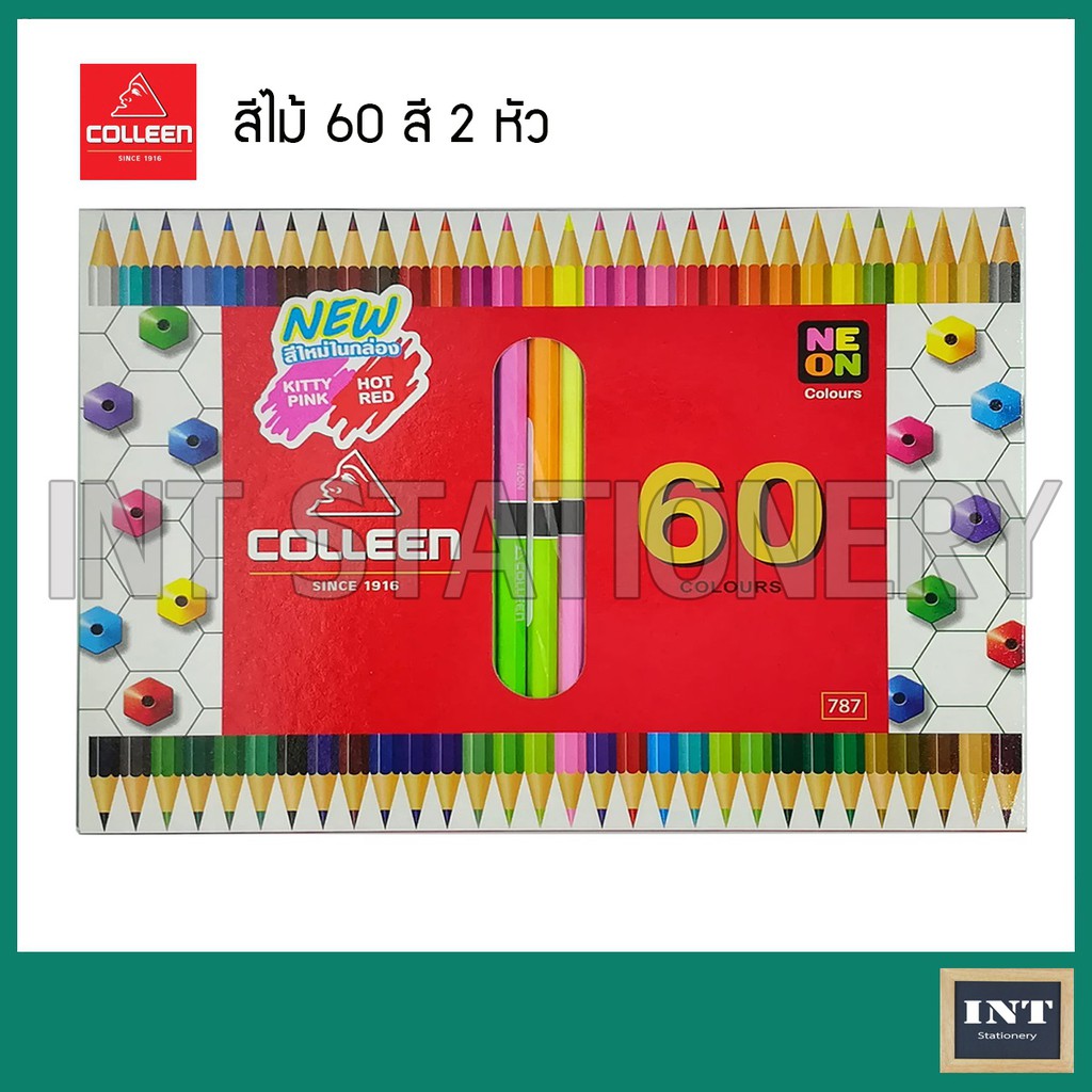 สีไม้ ดินสอสีไม้ 60 สี 30 แท่ง COLLEEN NEON | Shopee Thailand