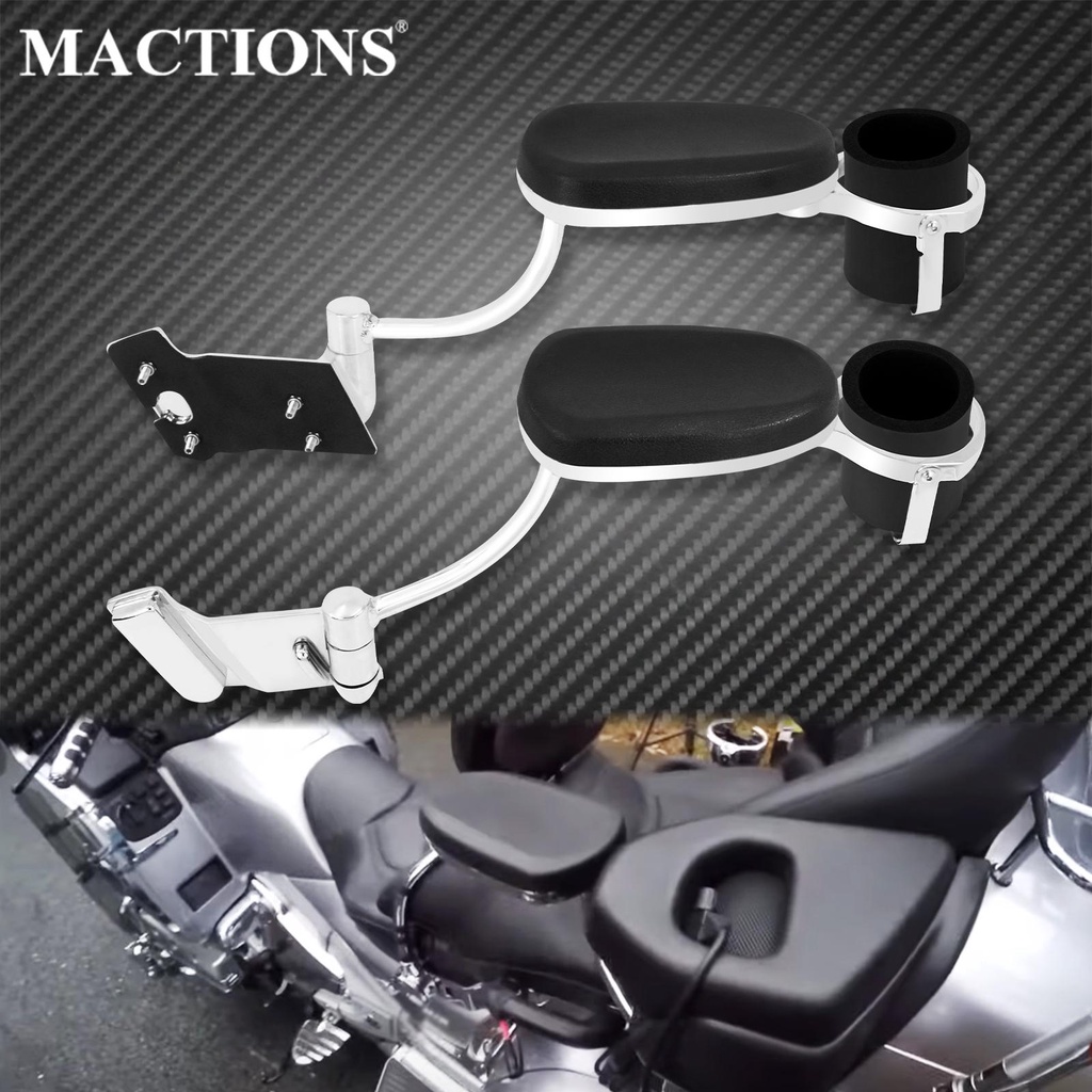 Motorcycle Chrome Rear Adjustable Passenger Armrests For Honda Goldwing ...