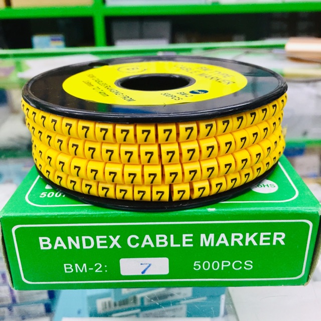 Bandex Cable Marker BM-2 เบอร์7 (500pcs) อย่างหนา | Shopee Thailand