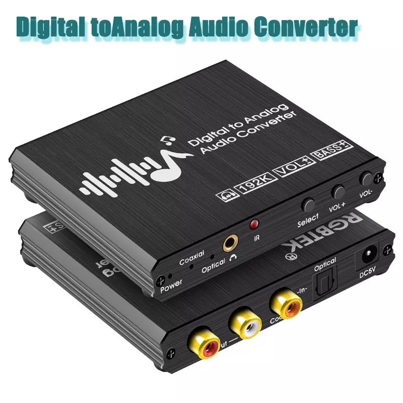 Digital To Analog Audio Converter พร้อม Remote,192KHz DAC Converter ...