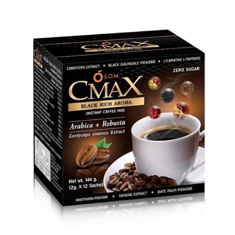 กาแฟเพื่อสุขภาพ เอสโอเอ็ม ซีแมคซ์ (S.O.M. CMAX CREAMY RICH AROMA) | Shopee Thailand