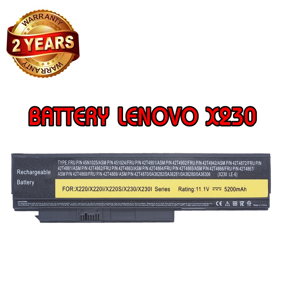 รับประกัน 2 ปี BATTERY LENOVO X230 แบตเตอรี่ เลอโนโว Thinkpad X230 ...