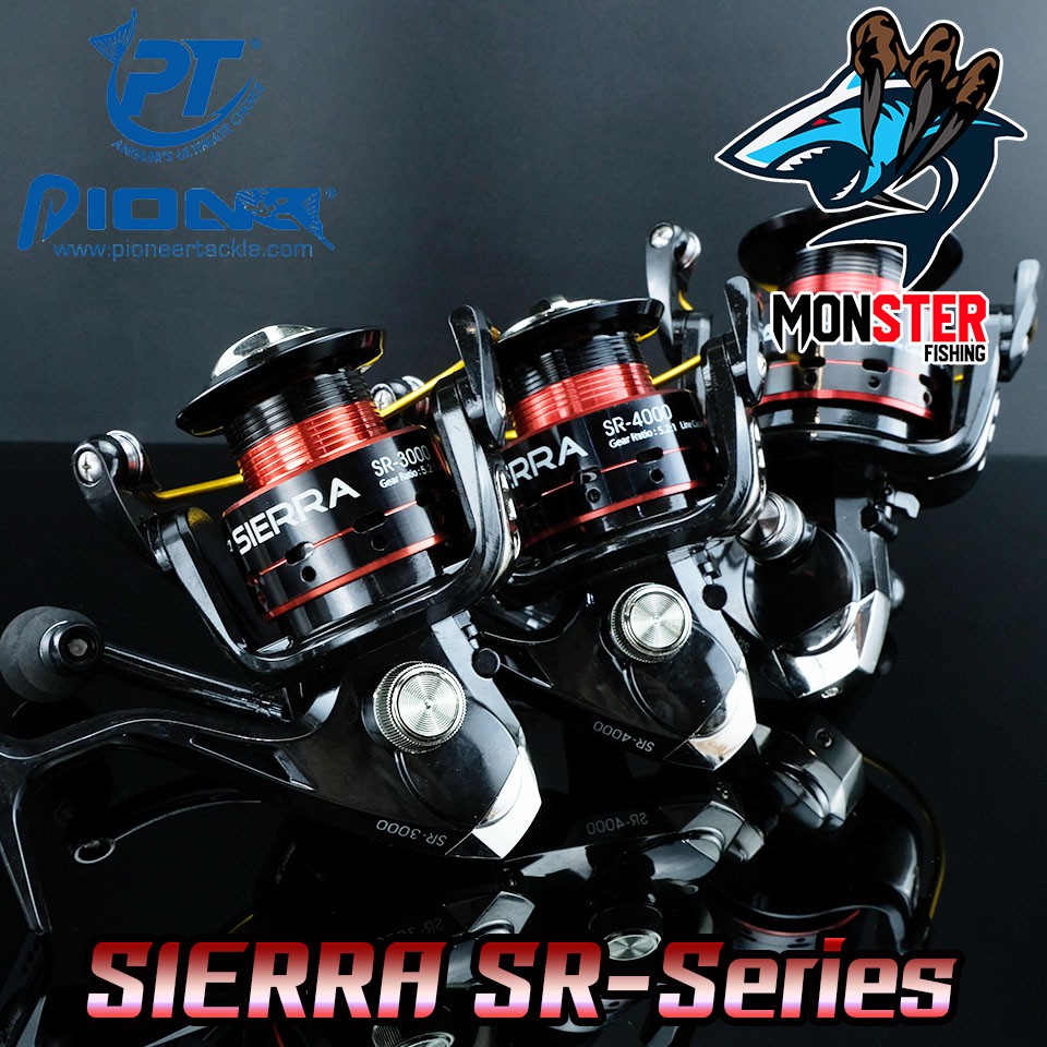 รอกสปินนิ่ง ไพโอเนียร์ PIONEER SIERRA SR-3000/4000/6000 (BLACK RED ...