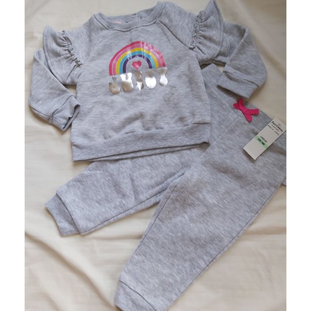 Juicy Counter ชุดนอนเด็ก size 1-2year ลาย rainbow สีเทาอ่อน | Shopee ...