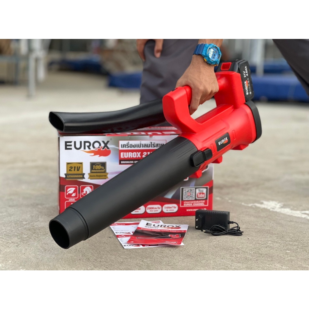 เครื่องเป่าลม-เป่าใบไม้ไร้สาย 21V. จาก EUROX แท้ 100% | Shopee Thailand