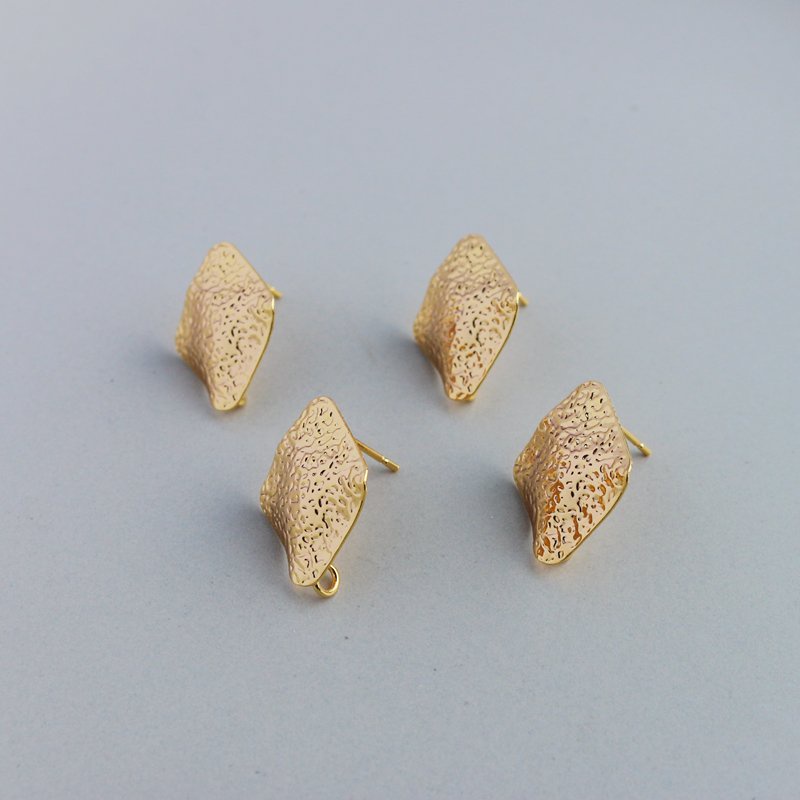 หู Pin diy 14k ทองแดง Clad Gold สี Retention เพชร 17 * 19 มม.แหวนหู Hook หู Pin ต่างหู diy ต่าง ...