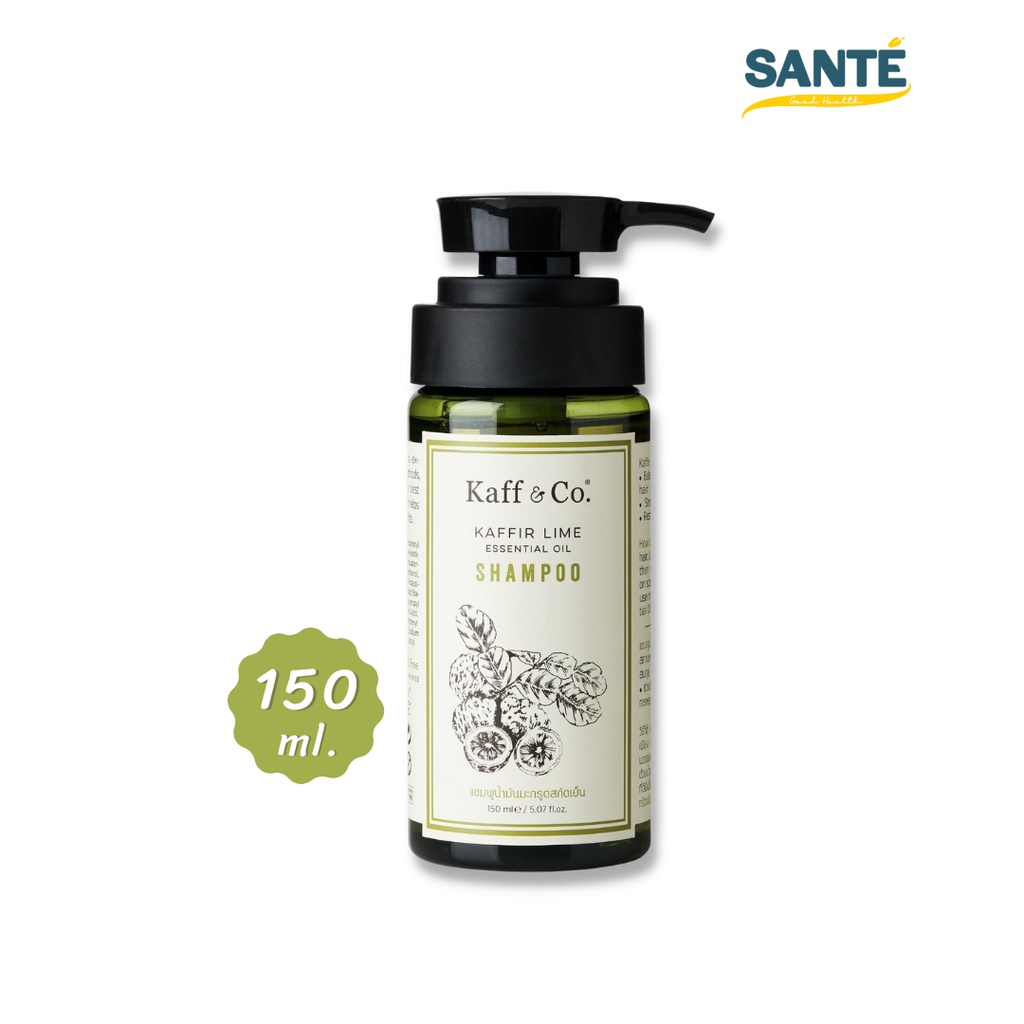[150 ML.] แชมพูน้ำมันมะกรูดสกัดเย็น Kaff & Co. Kaffir Lime Essential Oil Shampoo สำหรับหนังศีรษะ ...