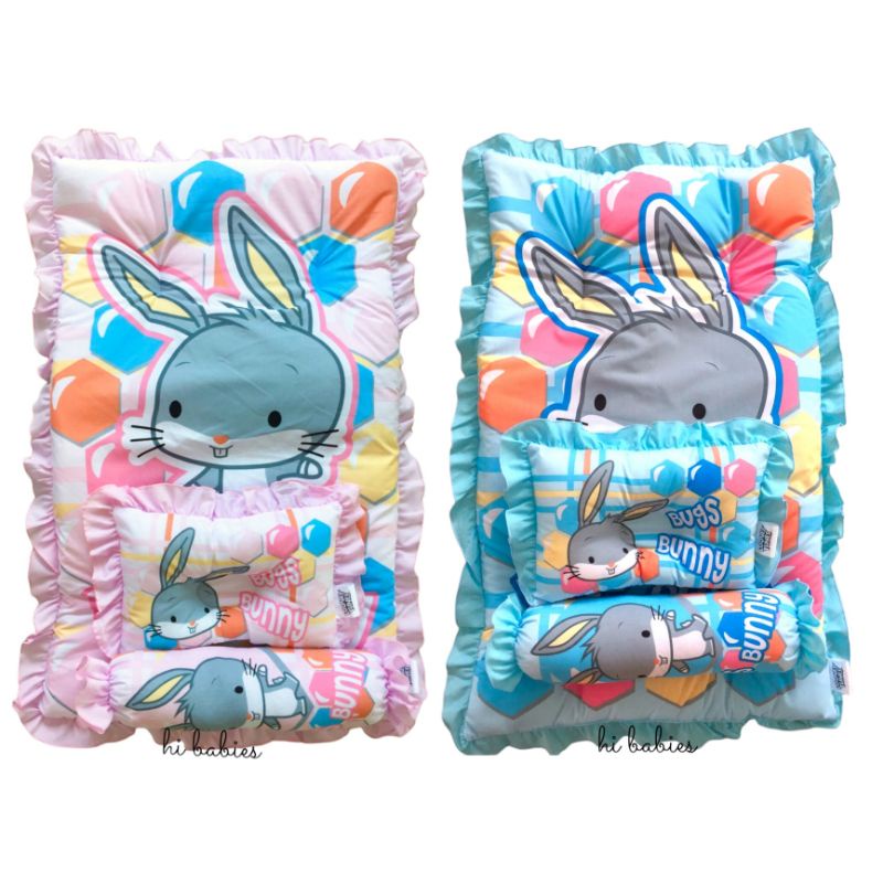 Hi Babies เซตที่นอนเด็กแรกเกิด 3 ชิ้น ขนาด 22x36 นิ้ว ลาย บักส์ บันนี่ ...