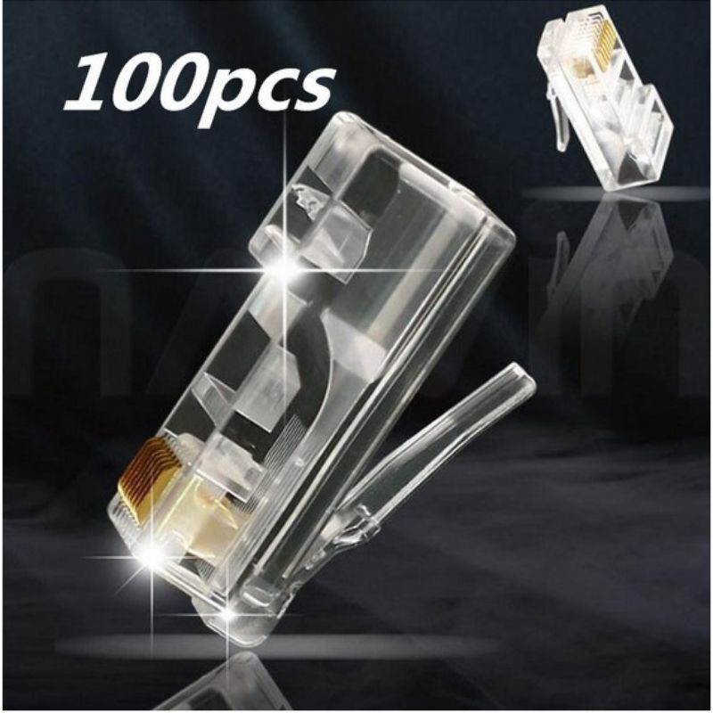 ส่งเร็ว หัวแลน Special RJ45 Tyco Electronics Land Cat6 100หัว/ 1กล่อง ...