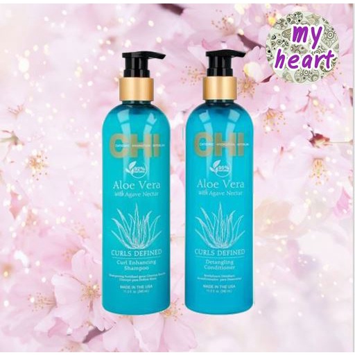 CHI Aloe Vera Curl Enhancing Shampoo/Detangling Conditioner 340/340 ml ...