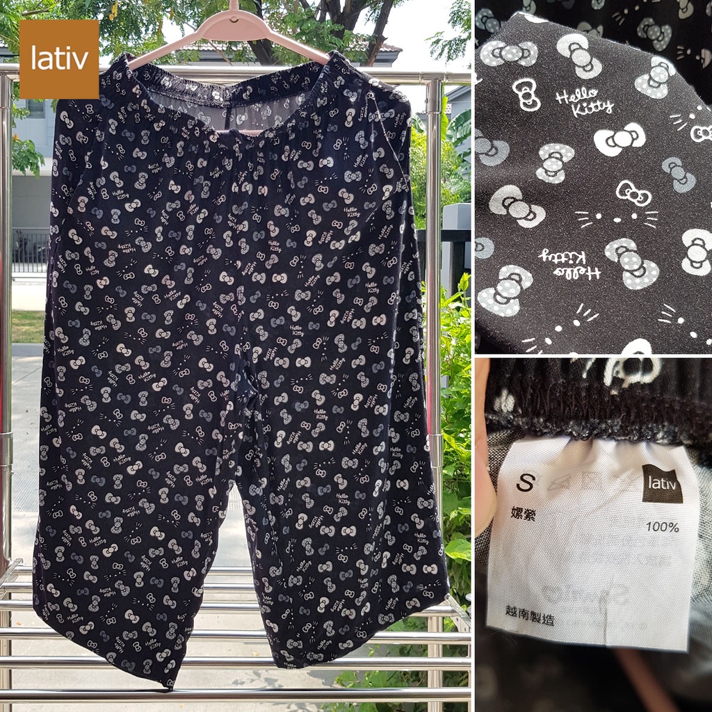 Uniqlo กางเกงผ้าเรยอน 3 ส่วน ใส่สบาย Relaco ซานริโอ้ คิตตี้ kitty little miss snoopy ยูนิโคล ...