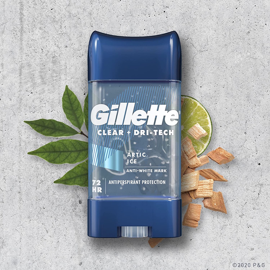 Gillette Clear Gel กลิ่น ARCTIC ICE สูตร Antiperspirant and Deodorant 72Hrs ขนาด 3.8 oz(107g ...