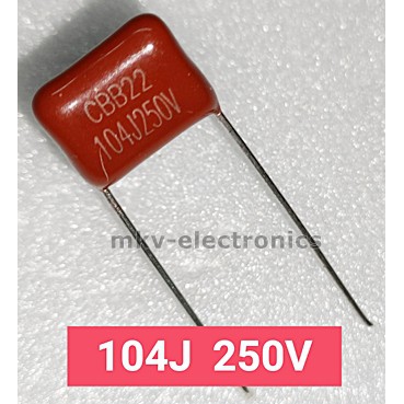 (10ตัว) 104J ,100nf , 0.1uf 250V Mylar Capacitor (รหัสสินค้า M02585) | Shopee Thailand