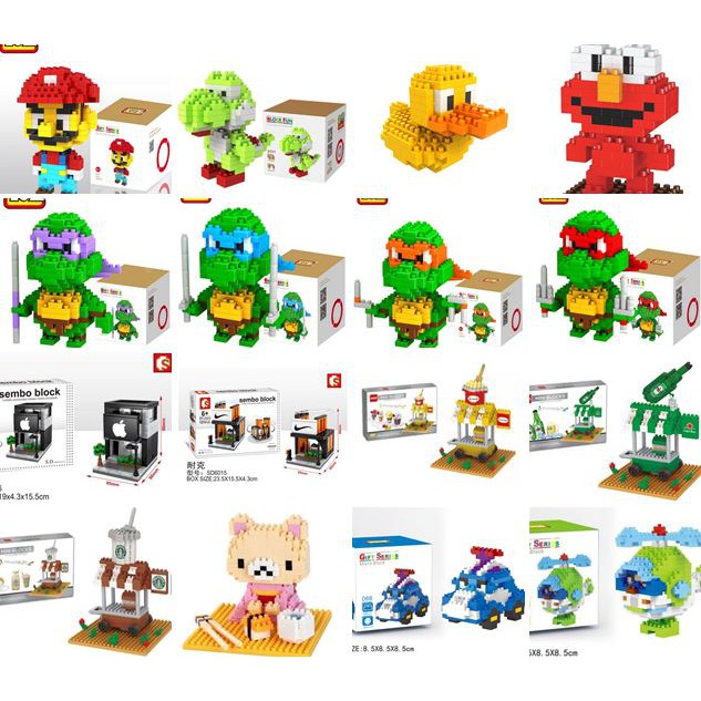 ตัวต่อจิ๋ว หลายแบบ mini blocks diamond blocks micro blocks loz bricks ...