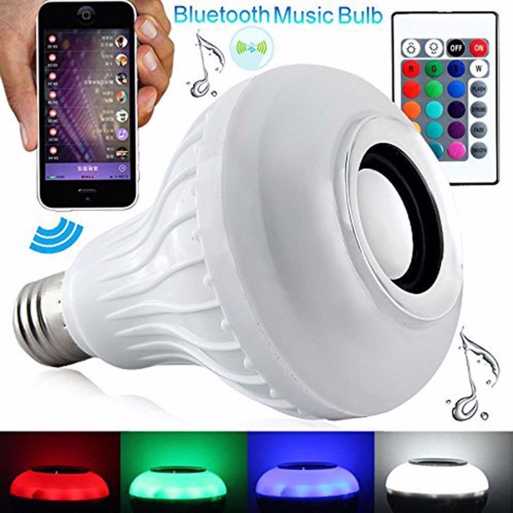LED Bluetooth Music bulb Speakerหลอดไฟลำโพงบูลทูธอัจฉริยะ เปลี่ยนสี ...