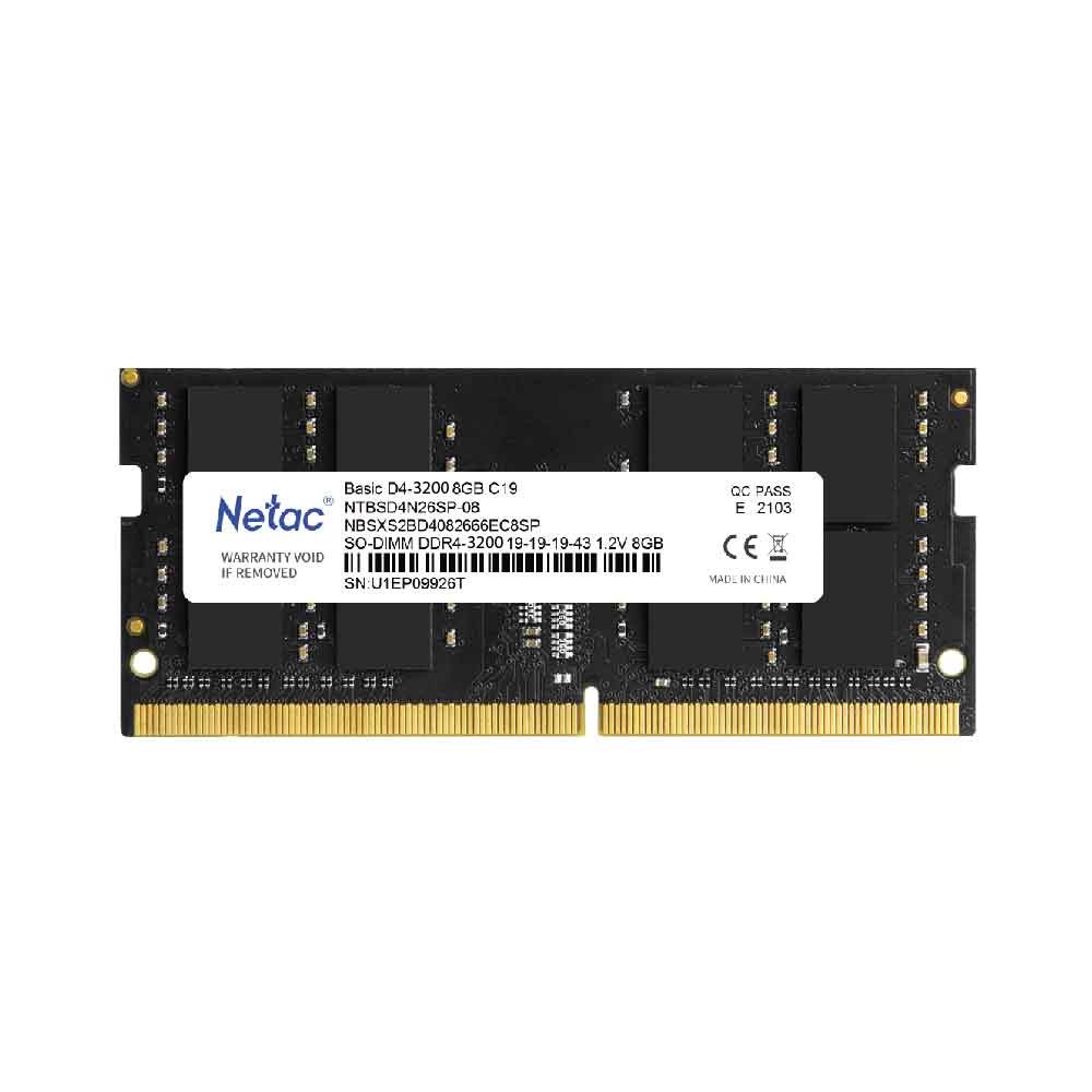 Netac basic SO-DIMM (แรมสำหรับแล็ปท็อป) ความจุ 8/16GB DDR4-2666/3200 CL19/CL22 | Shopee Thailand