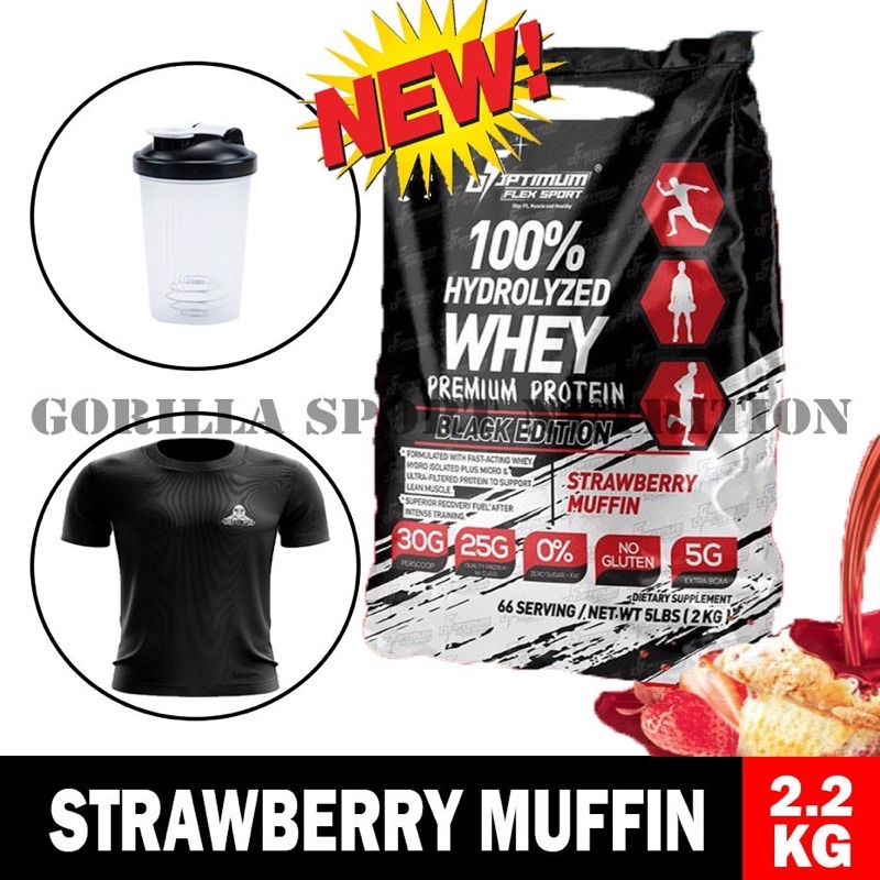 Optimum Flex Hydrolyzed Whey Membina Otot Lean Badan & Body Rocovery 66 ...