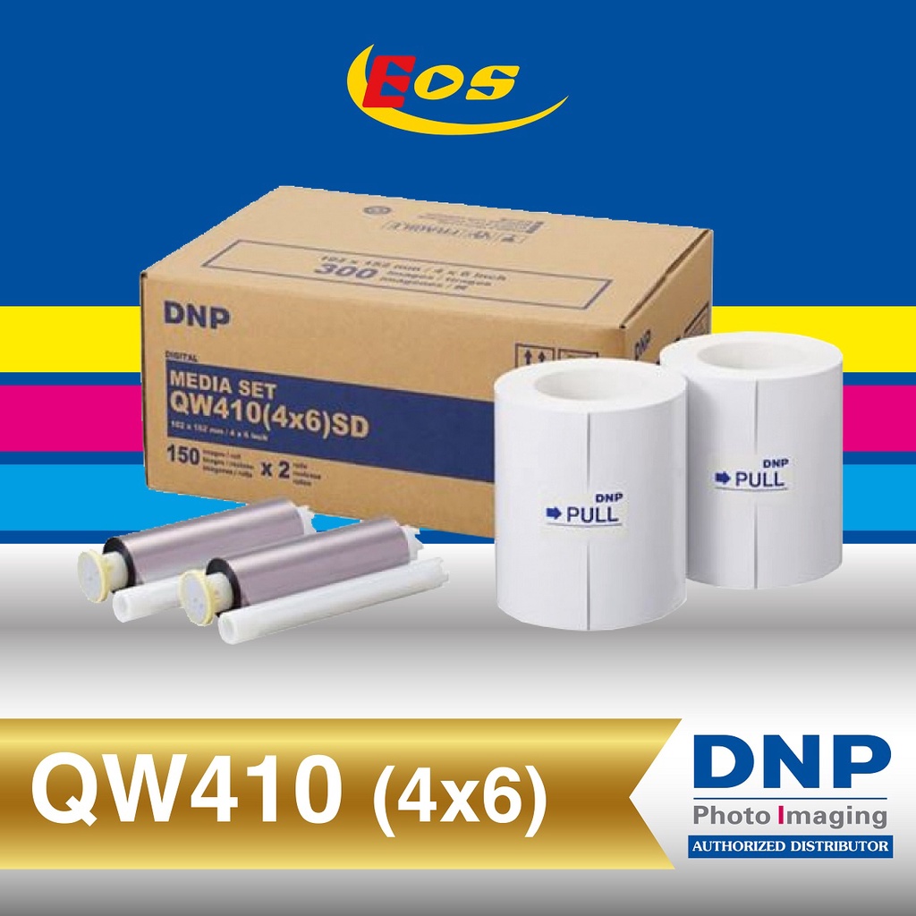 กระดาษปริ้นท์รูปDNP QW410 ขนาด 4x6 นิ้ว (300รูป) สำหรับเครื่องปริ้นท์ ...