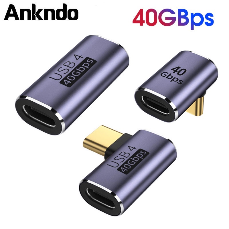 Ankndo USB-C OTG ต่อสายข้าง 90° ชาร์จเร็ว 5A/100W PD/QC SuperSpeed USB ...