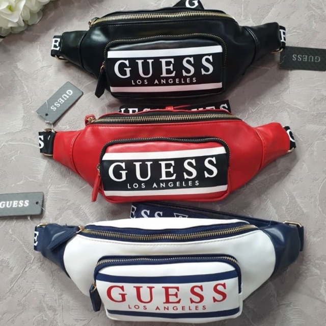 แท้💯% GUESS FACTORY MARISOLL GYM LOGO FANNY PACK กระเป๋าสะพาย/คาดเอว ...