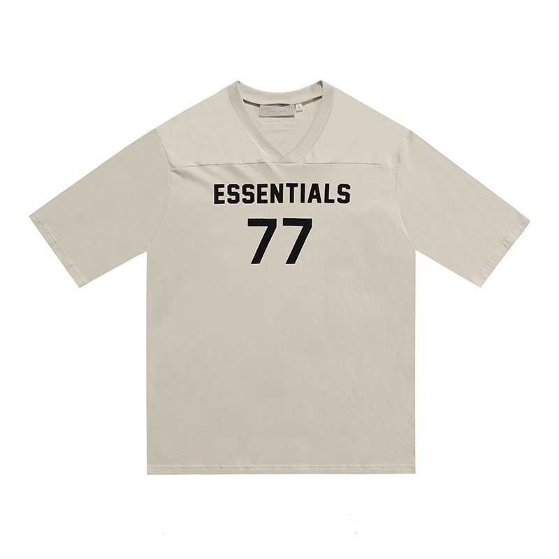 FEAR OF GOD FOG Season 8 Double Line ESSENTIALS 77 เสื้อยืดแขนสั้นคอวี ...