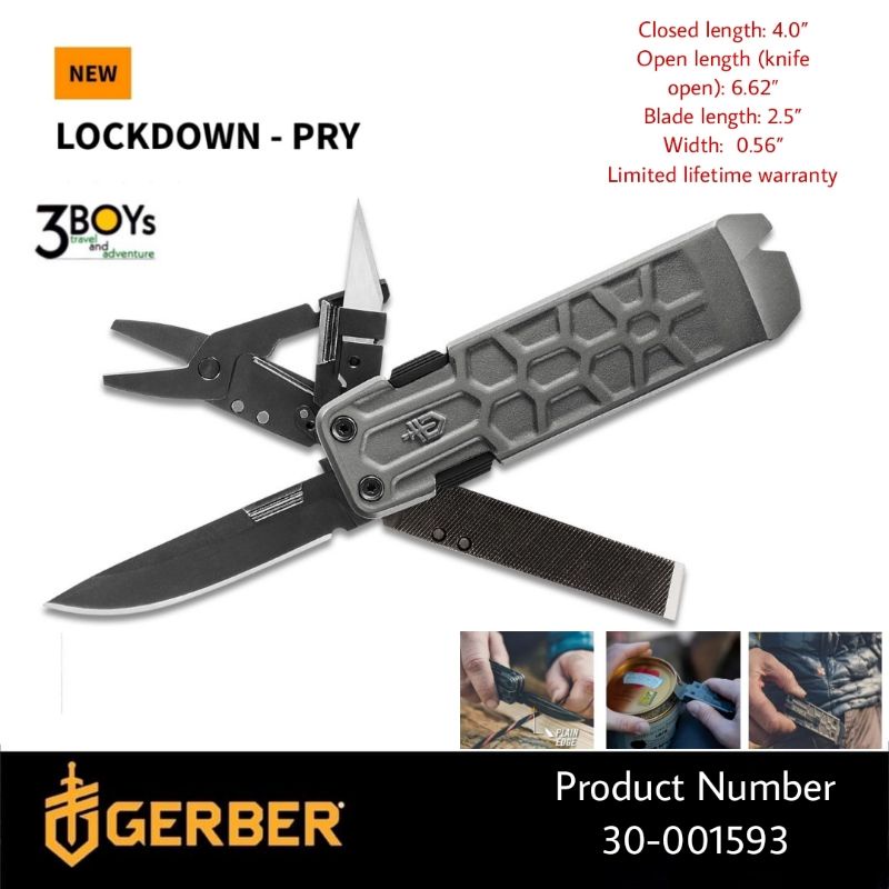 Gerber เครื่องมืออเนกประสงค์ รุ่น LOCKDOWN - PRY number 30-001593 กระทัดรัด รูปทรงสวยงาม ทันสมัย ...