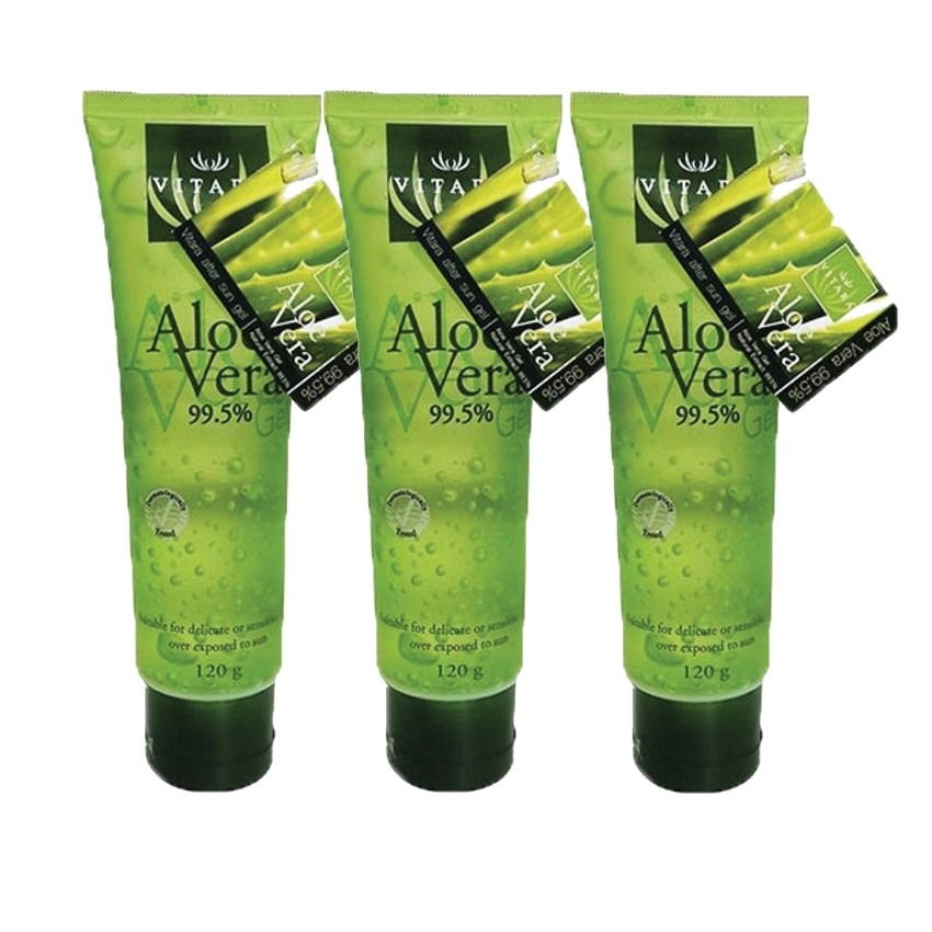 Vitara Aloe Vera 99 5 Gel 120g X 3หลอด ไวทารา เจลว่านหางจระเข้สูตรต้น