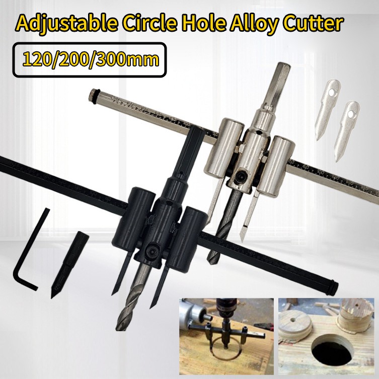 Adjustable Circle Hole Alloy Cutter 30~120mm/30~200mm/40~300mm, Wood ...