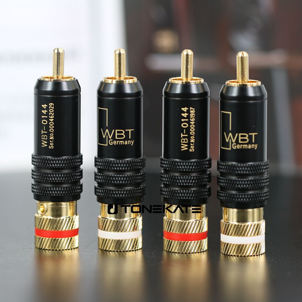 8pcs WBT-0144 Gold-plated signal line plug RCA lotus head fever audio ...