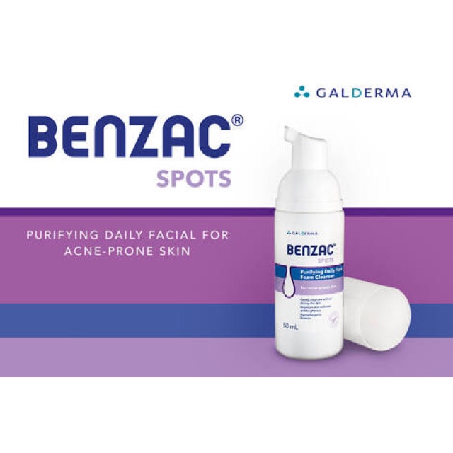 Benzac spots purifying daily facial foam cleanser 50ml. | Shopee Thailand