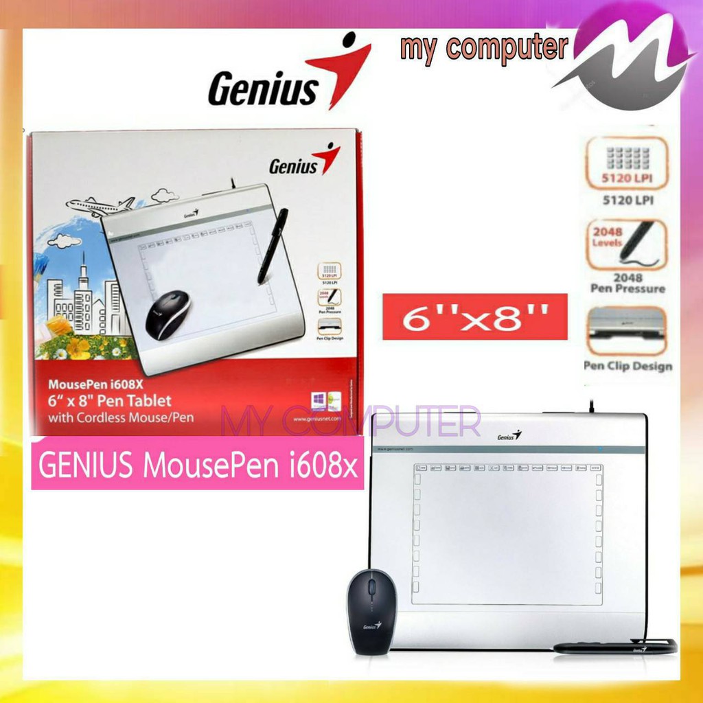 Genius Mouse Pen Drawing Tablet เมาส์ปากกา รุ่น i608X | Shopee Thailand