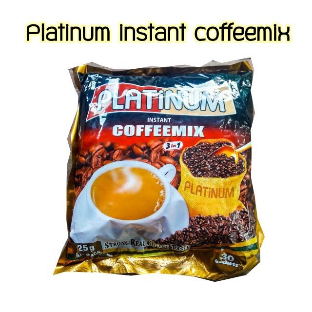 Platinum instant Coffeemix 3 in 1 ห่อสีดำ | Shopee Thailand