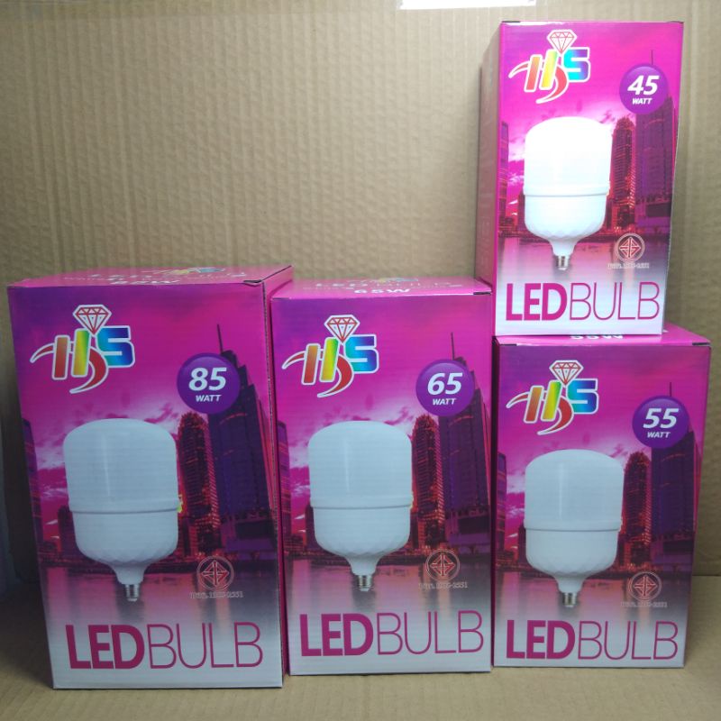 หลอดไฟ LED Bulb หลอดไฟขั้วE27 แสงขาว HS85W-65W-55W-45W | Shopee Thailand