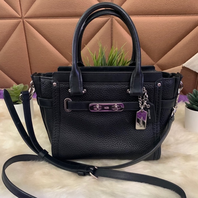 Coach swagger 21 สีดำ | Shopee Thailand
