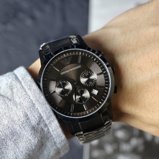 EMPORIO ARMANI นาฬิกาข้อมือผู้ชาย รุ่น AR2454 Classic Chronograph Gun ...