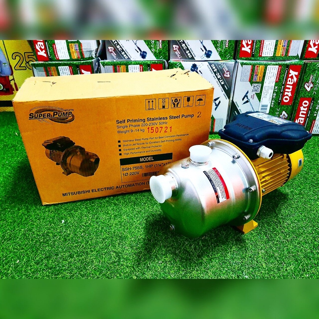 MITSUBISHI ปั๊มน้ำ รุ่น SSH-755S 750วัตต์ 1แรงม้า ท่อออก 1 1/4 X 1นิ้ว 220V ปั๊มเจ็ท ปั๊มน้ำ ...