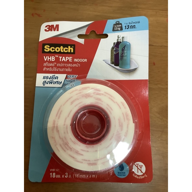 3M Scotch VHB เทปกาว 2 หน้าใช้งานภายใน รับน้ำหนัก 13 กก. มี 2 ขนาด ...