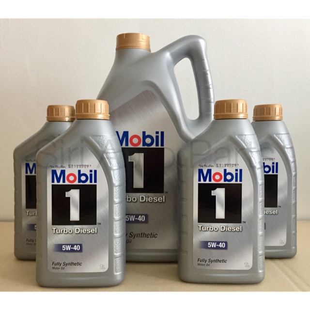 น้ำมันเครื่องสังเคราะห์แท้ Mobil1 5W-40 Turbo Diesel จำนวน 10 ลิตร ...